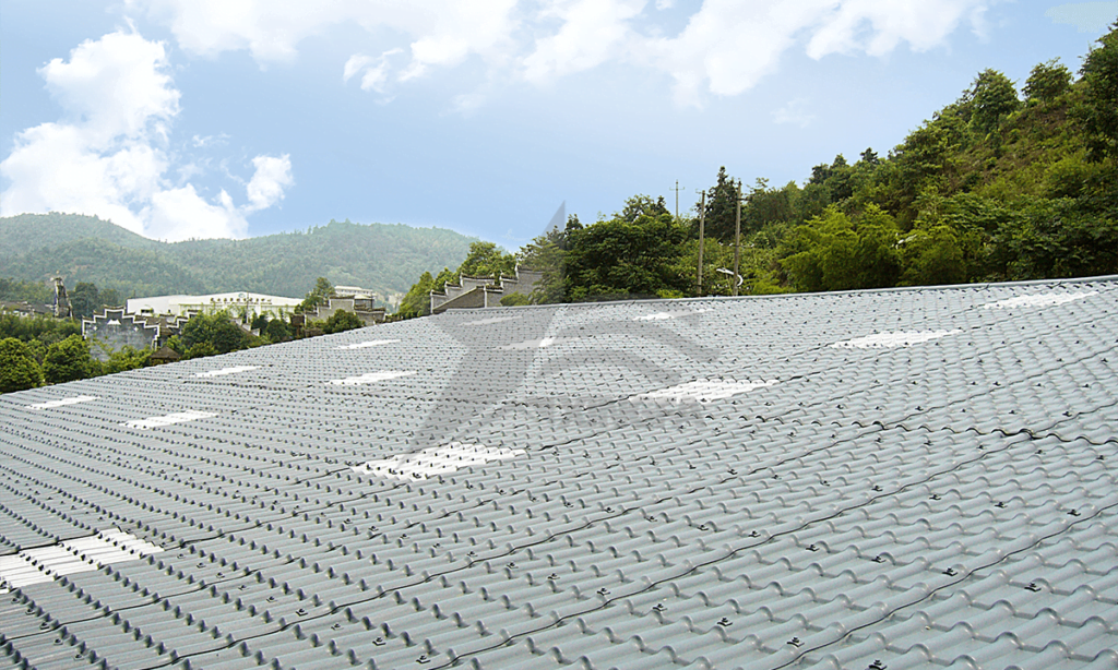 Tilted Ridge Tile for ASA Spanish 1050 Roof Sheet - XINGFA